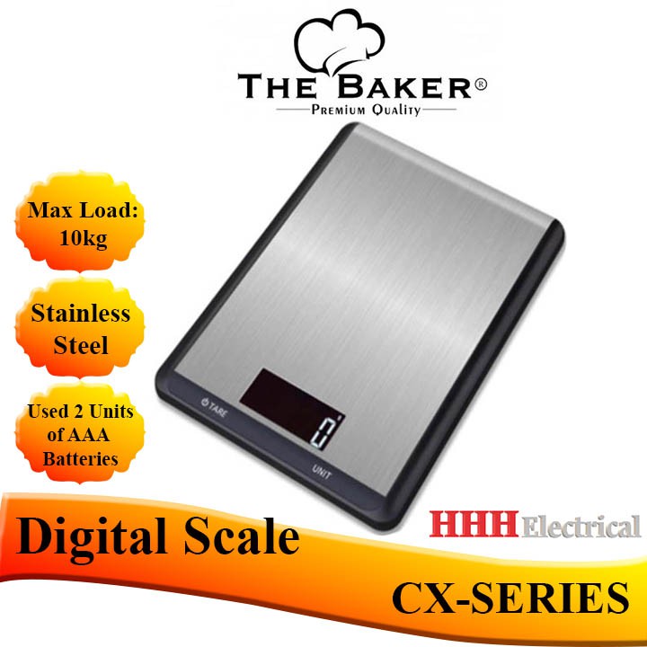 The Baker Digital Stainless Steel Kitchen Scale CX-Series/The Cooklive ...
