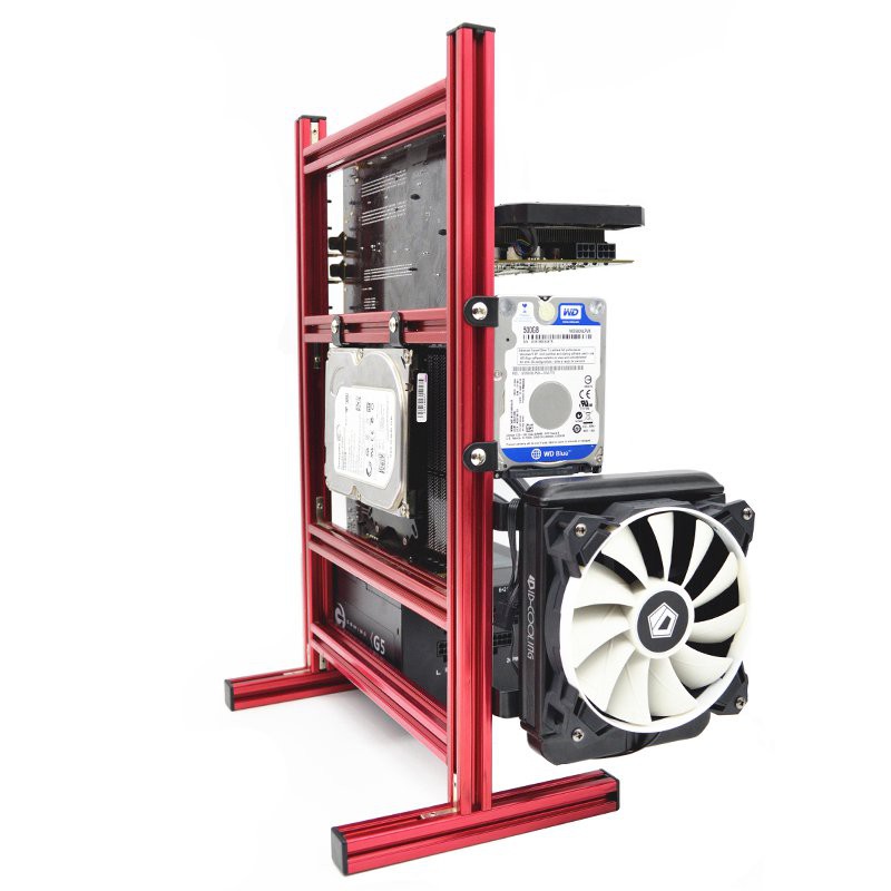 DIY Vertical ATX Computer Gaming Case Aluminum Heat Dissipation Open ...