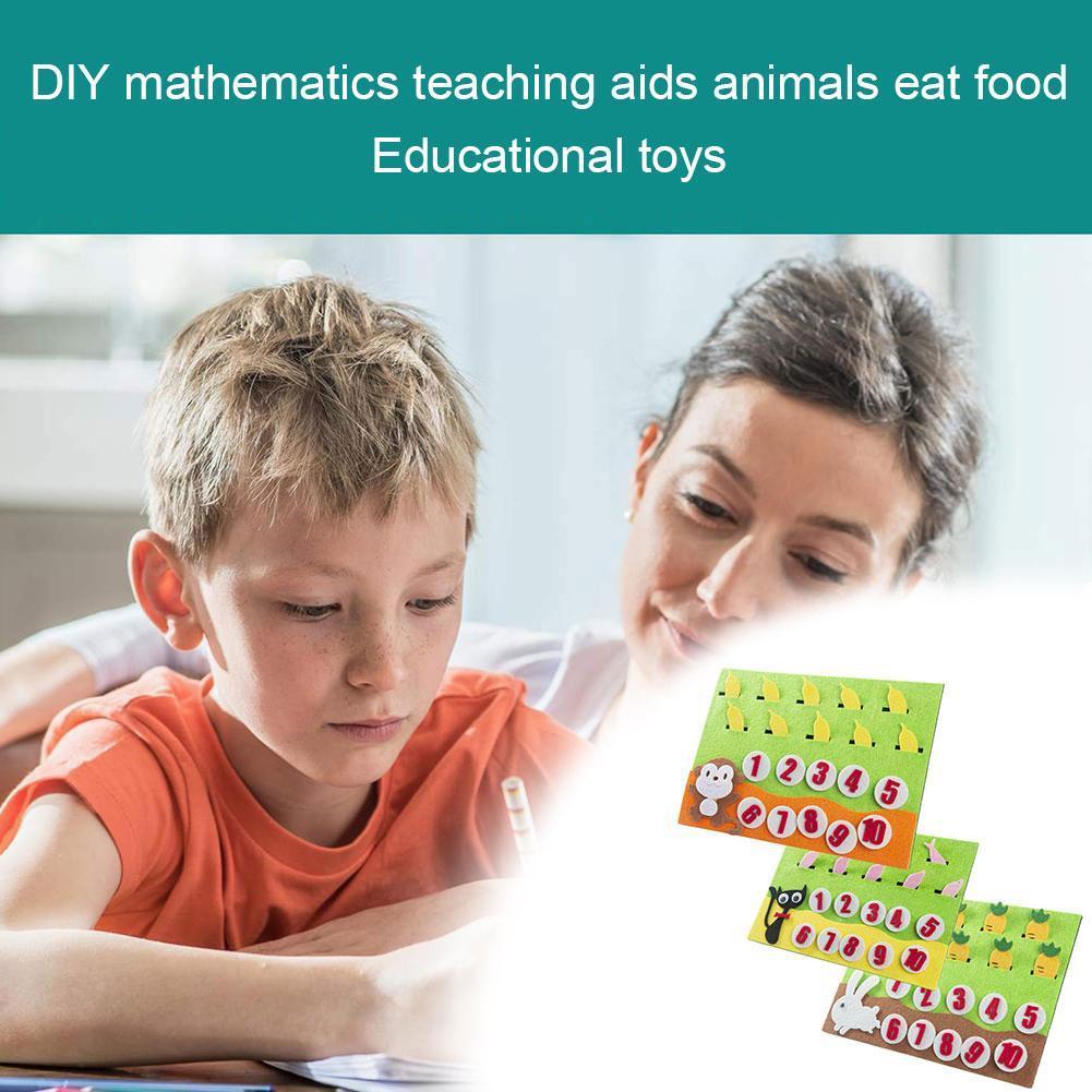 Educational DIY Kindergarten Non-woven Montessori Teaching Puzzle Math ...