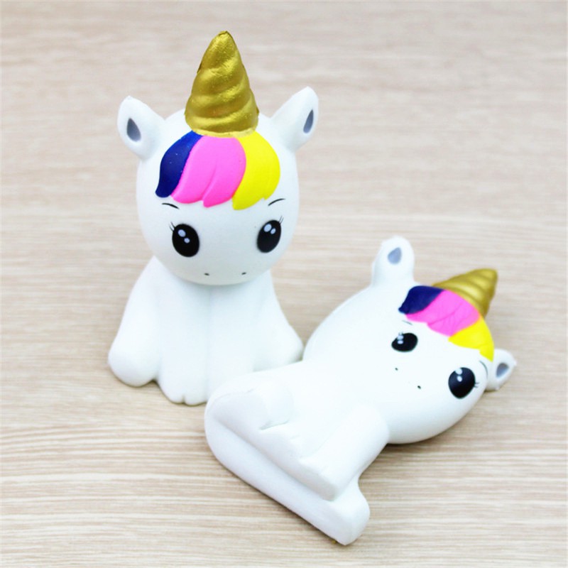 12CM Jumbo Rainbow Gold Unicorn Horse Squishy | Shopee Philippines