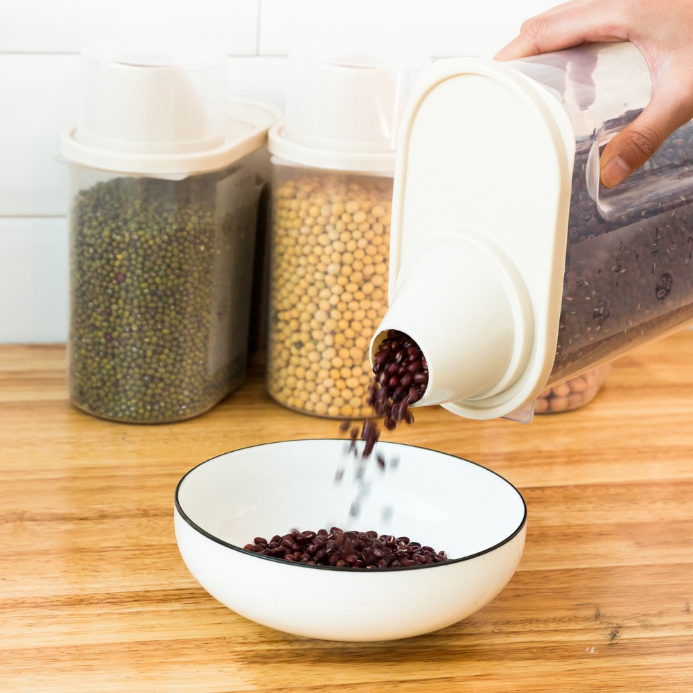 Grain Airtight Jar Plastic Storage Tank Kitchen Dry Goods Box Household ...