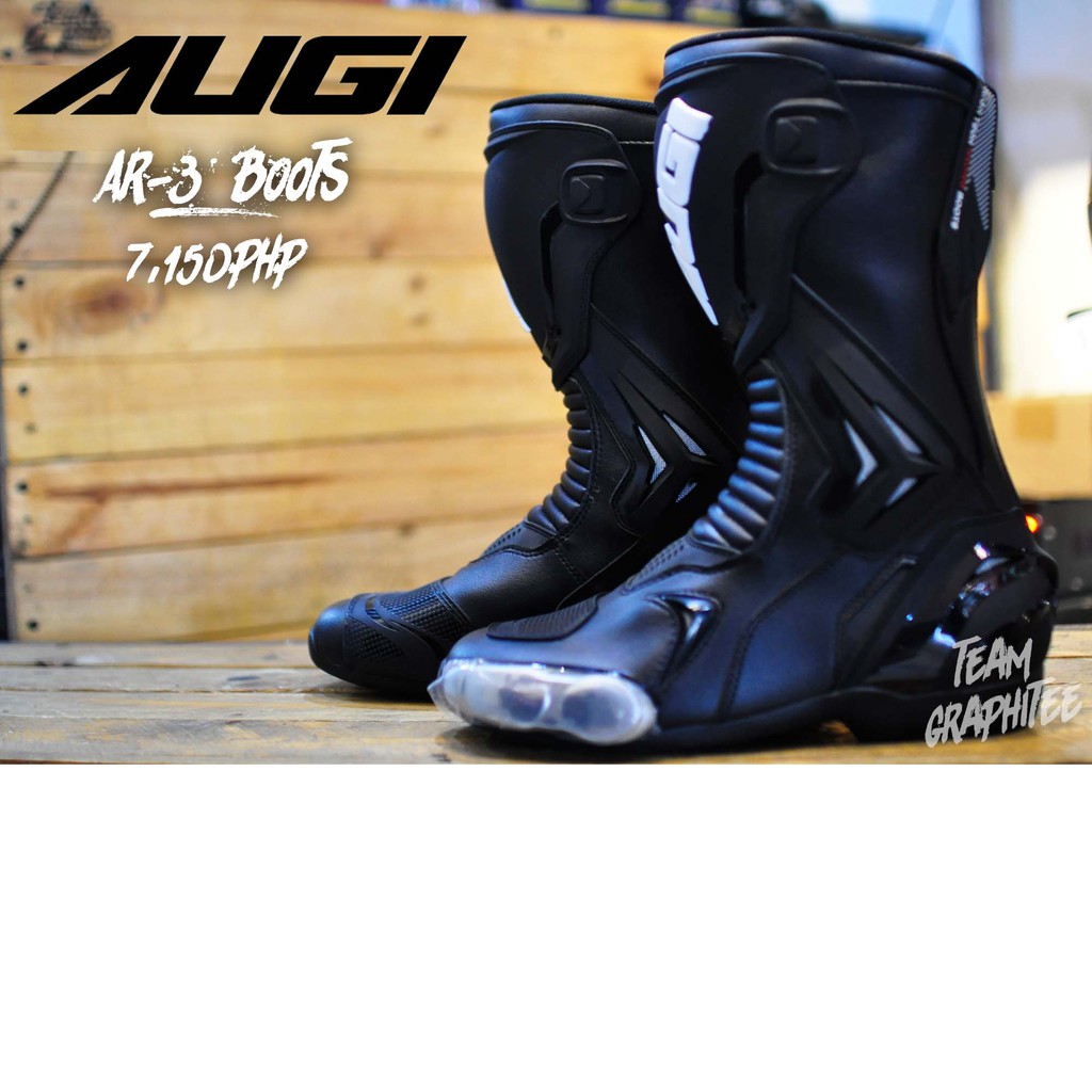 AUGI BOOTS AR3 BLACK | Shopee Philippines