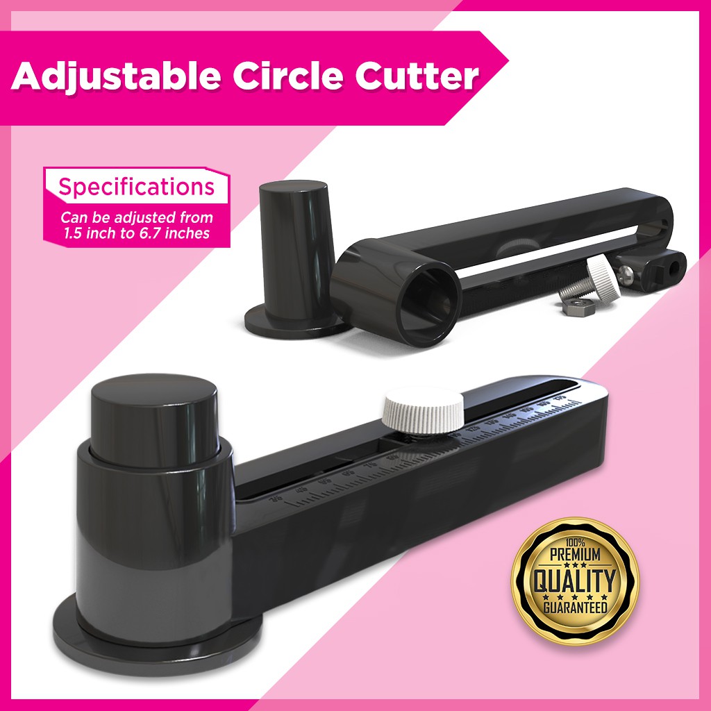 Adjustable Circle Cutter Plastic for Button Pin (Color Black) | Shopee ...