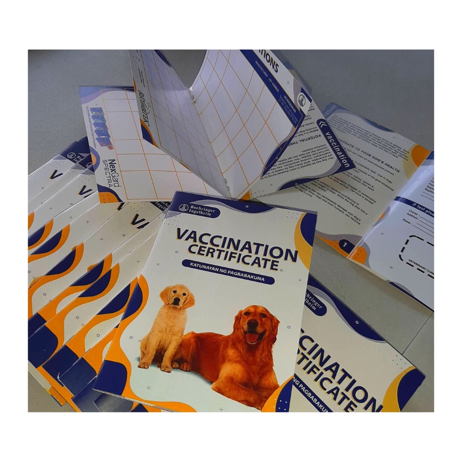 ORIGINAL Pet Vaccination Card Vet Card Vet Certificate | Shopee Philippines