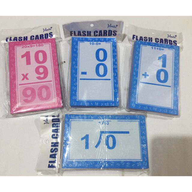 BASIC MATH FLASHCARDS 100PCS | Shopee Philippines