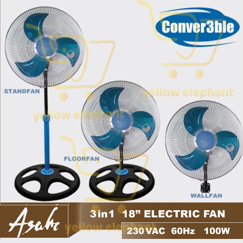 Asahi Electric Fan Conver3Ble 100W Convertible Stand | Shopee Philippines