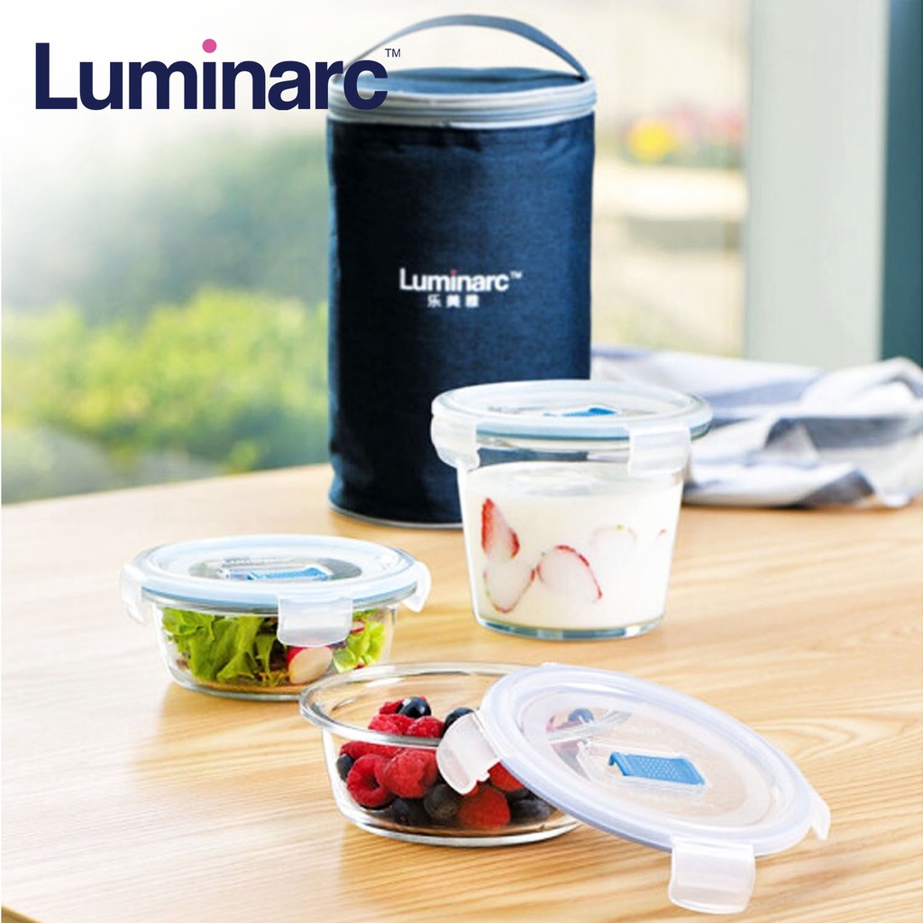 Luminarc Boite Pure Box with Bag 4pcs Food storage set with Lunch Bag ...