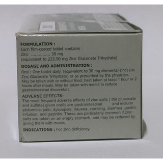 Immunosaph-T30/Appezinc 30mg Zinc Gluconate ( Supplement/Immune Support ...
