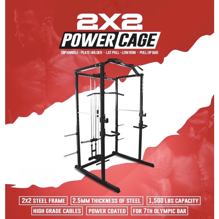 Imported Power Cage Squat Rack with Lat Pull | Shopee Philippines