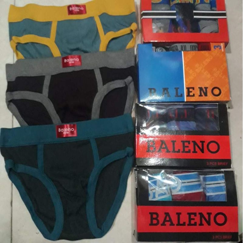 Baleno brief (3PCS./PACK) assorted color for men adult size:S,M,L,XL ...