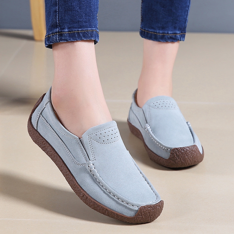[SCL] [6 Colors] Ready Stock Women's Causal Loafers Cow Leather Fashion ...