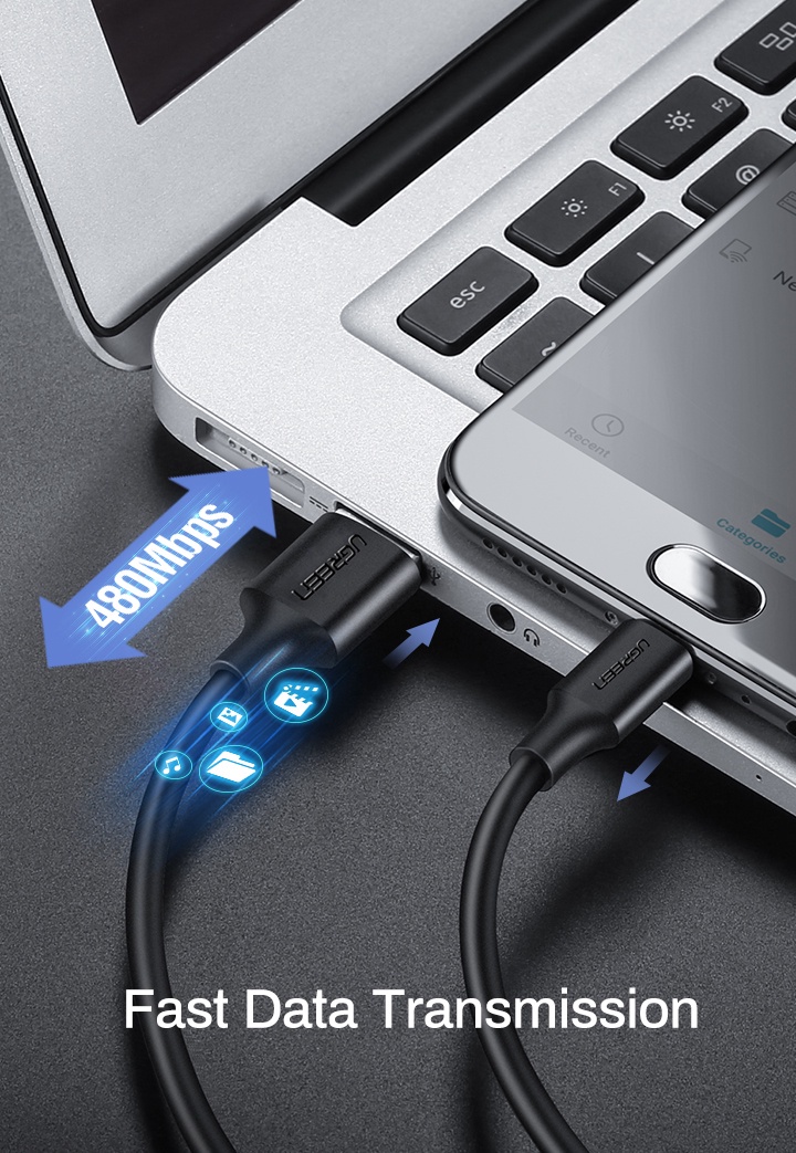 UGREEN Micro USB Cable USB 2.0 A Male to Micro B Sync & Charging Cable ...