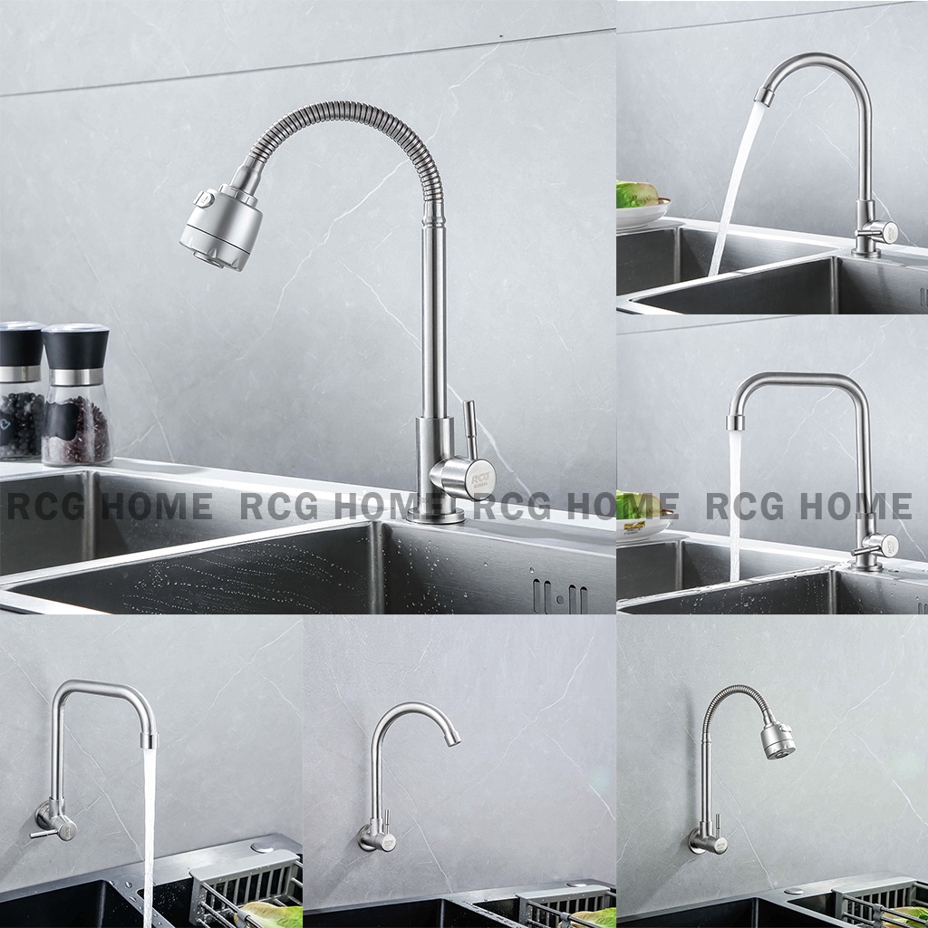 In Stock Metro Manila RCG SUS304 Stainless Steel Kitchen Faucet Wall ...
