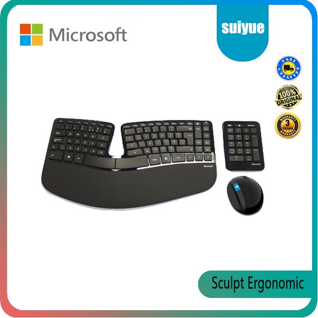 Microsoft Sculpt Ergonomic ergonomic wireless desktop set, wireless USB ...