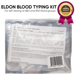 D'adamo Eldon Blood Typing Kit 1 Easy Self-Testing Kit | Shopee Philippines