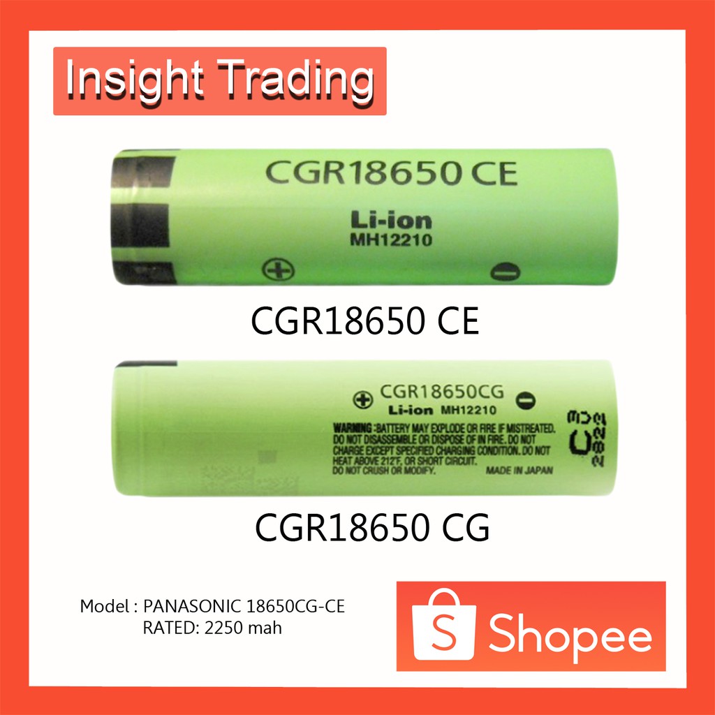 Panasonic CGR 18650 CE/CG | Shopee Philippines