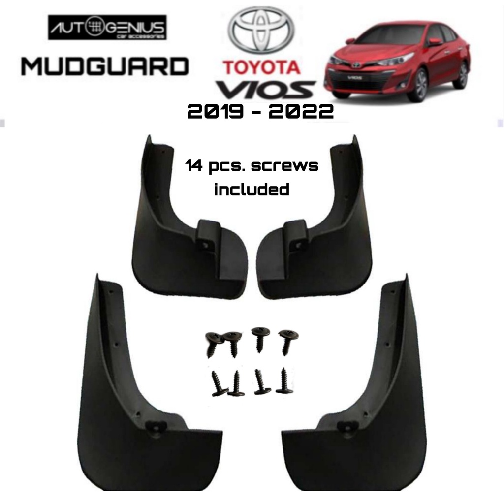 Toyota Vios 2019 2020 2021 2022 J E G XE XLE Mudguard COD Mud Flaps ...