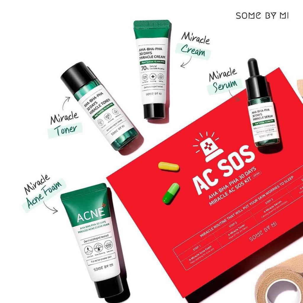 SOMEBYMI AHA BHA PHA 30 Days Miracle AC SOS Kit | Shopee Philippines