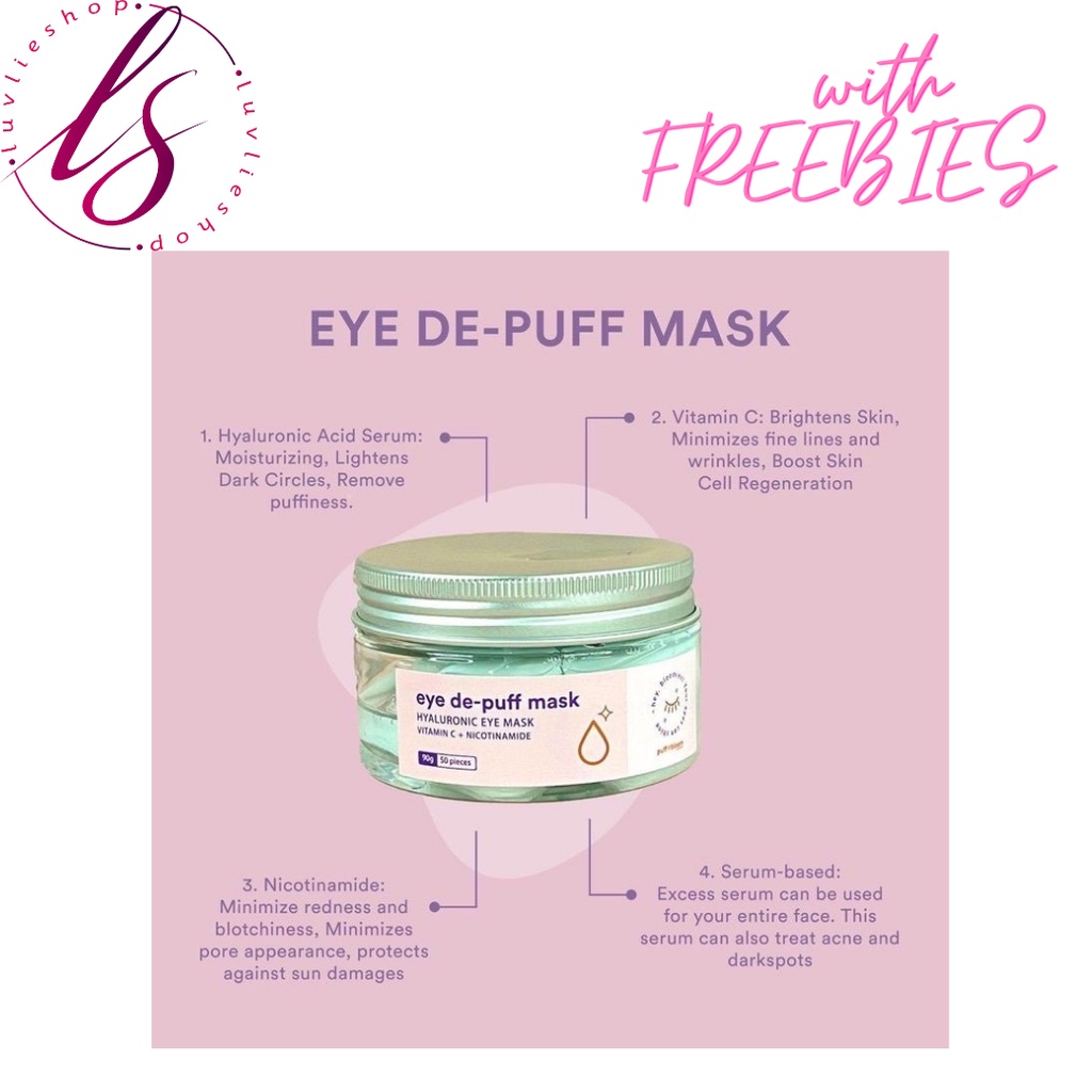 ONHAND!!! Puff and Bloom - Eye De-Puff Mask Hyaluronic Eye Mask Vitamin ...