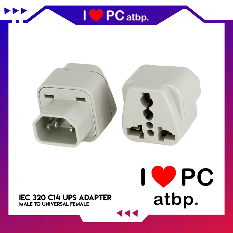 UPS Adapter/Adaptor (IEC 320 C14 Male to Universal Female) | Shopee ... UPS Adapter/Adaptor (IEC 320 C14 Male to Universal Female) | Shopee ...