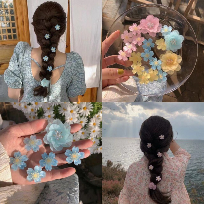 5 Pieces Set Japanese South Korea New Style Simple Cute Flowers Sweet ...