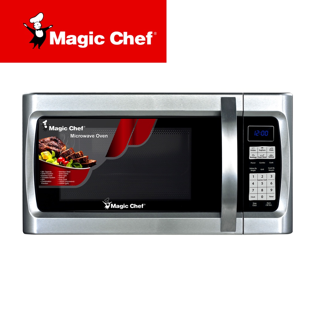 Magic Chef MCW-30LS 30 Liter Stainless Steel Microwave Oven | Shopee ...