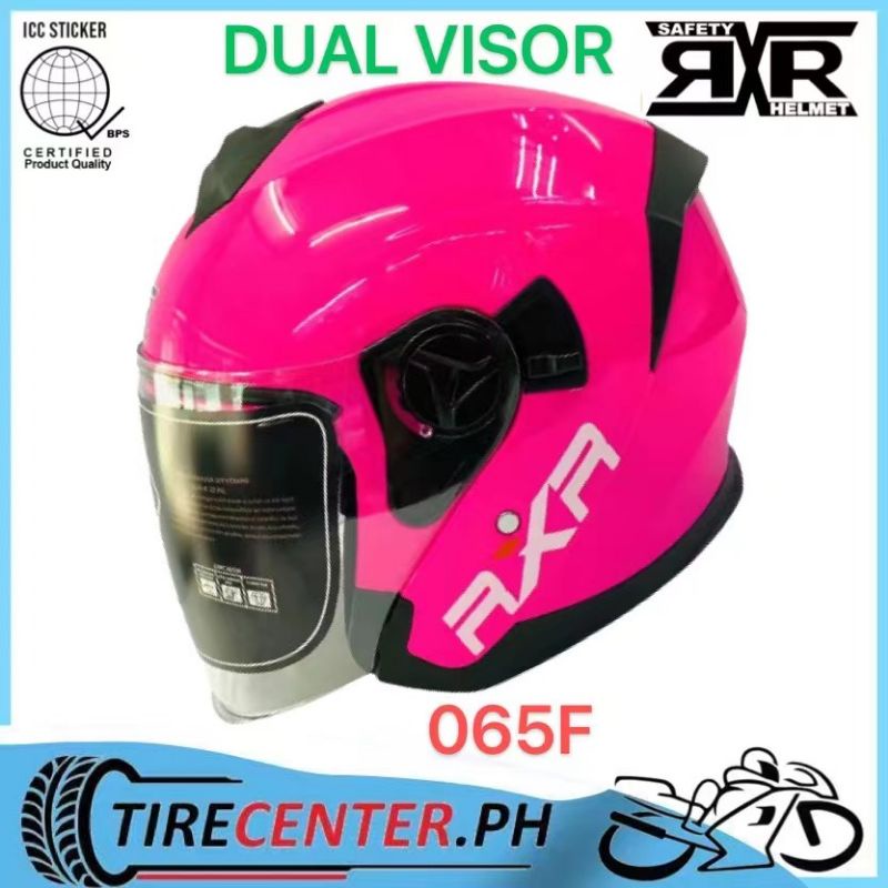 Rxr Half Face Dual Visor 065F For Motorcycle With ICC (BPS) LARGE ONLY | Shopee Philippines