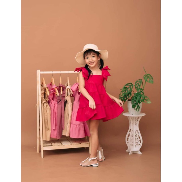 Little Vella Ribbon Sides Layered Dress ( 2-5 Years Old) | Shopee ...