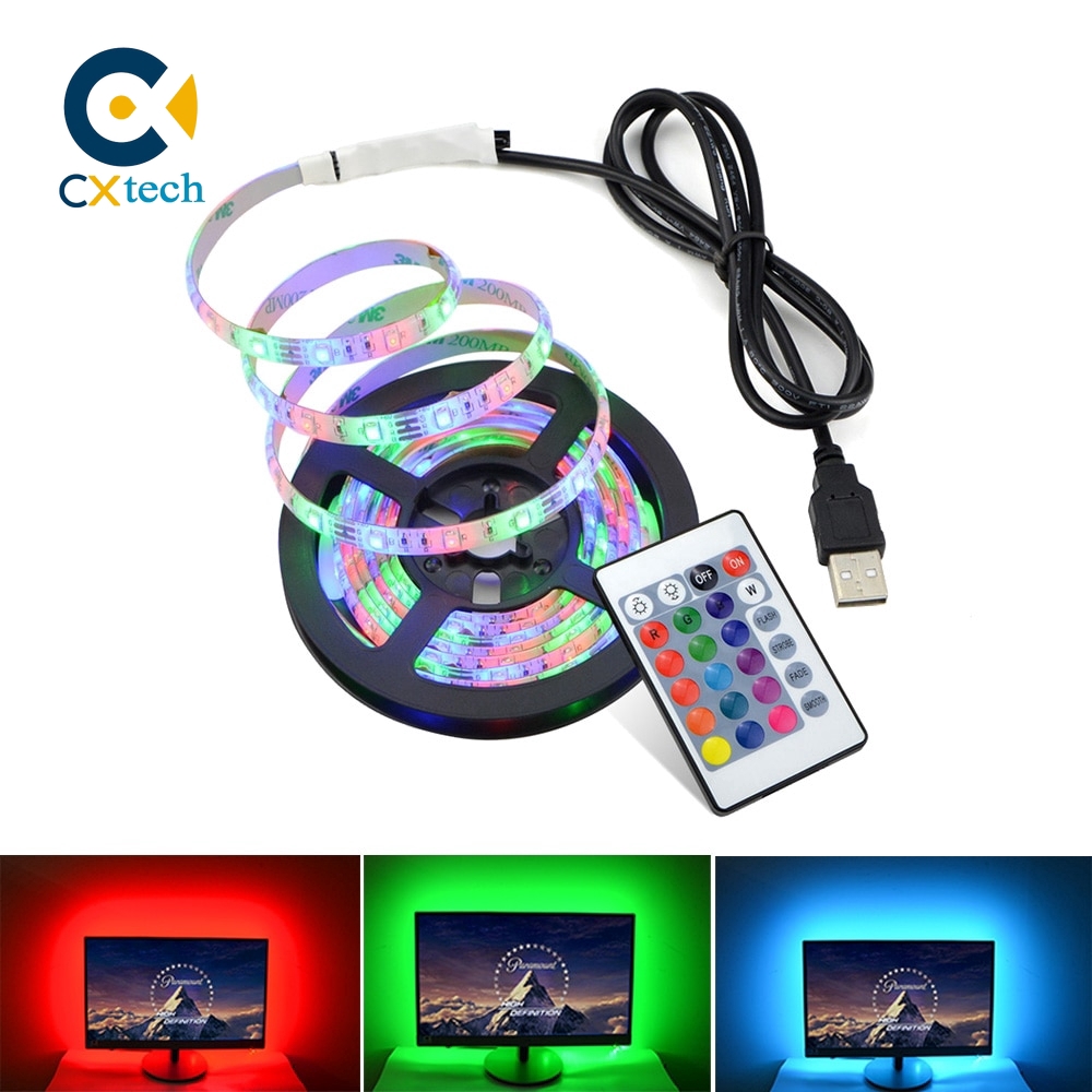3528 RGB Flexible Lights For TV Decoration LED Light Backlight 1m 2m 3m ...