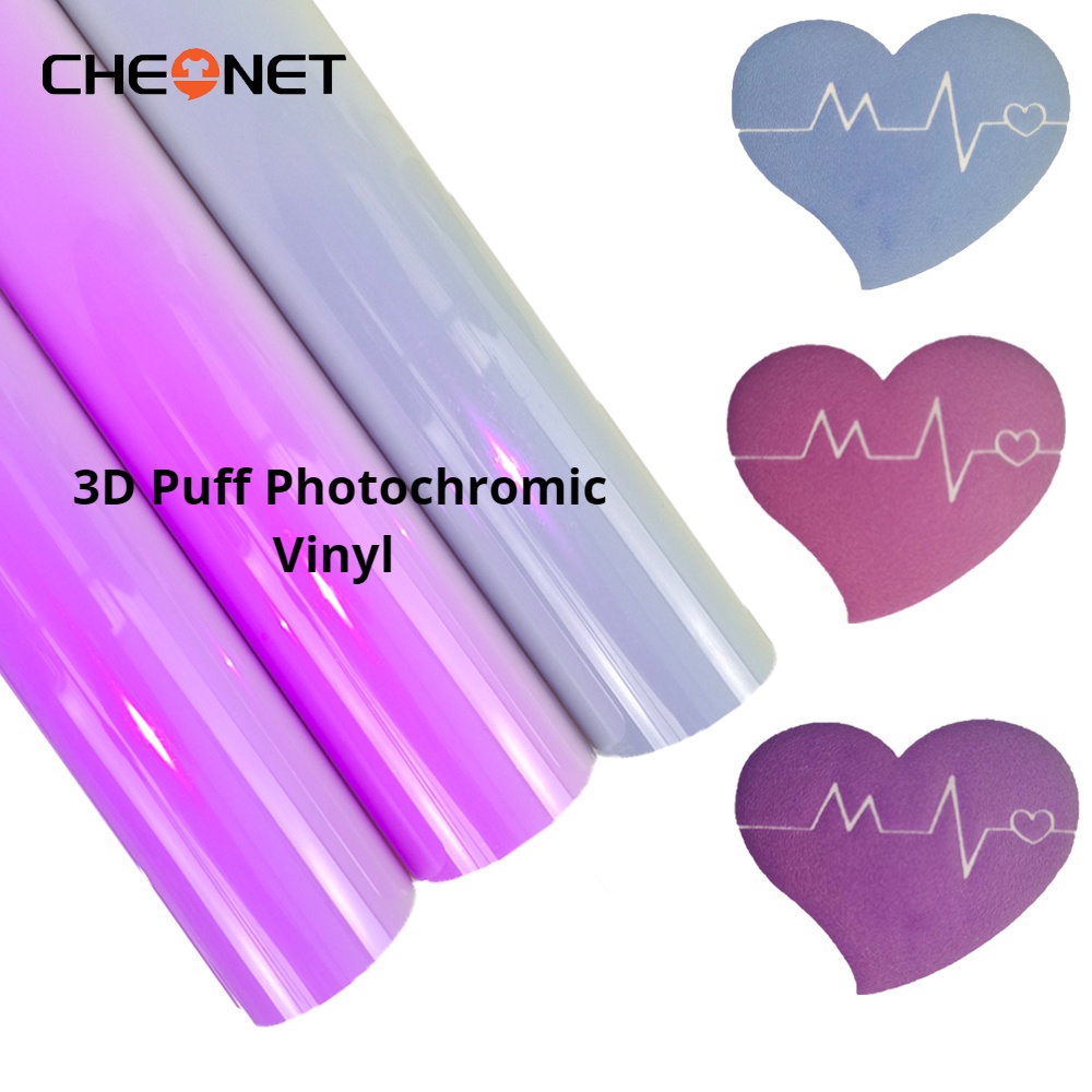 3D Puff Lighting Color Changing Heat Transfer Vinyl Press Machine Lron ...