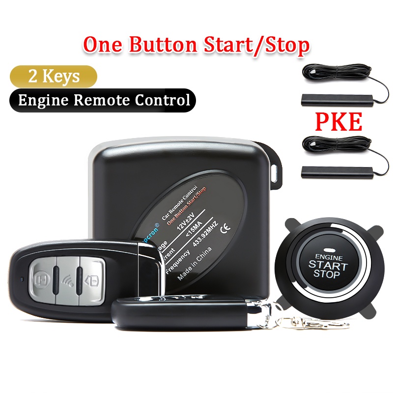 Car Alarm Remote Control PKE Car Keyless Entry Engine Start Alarm ...