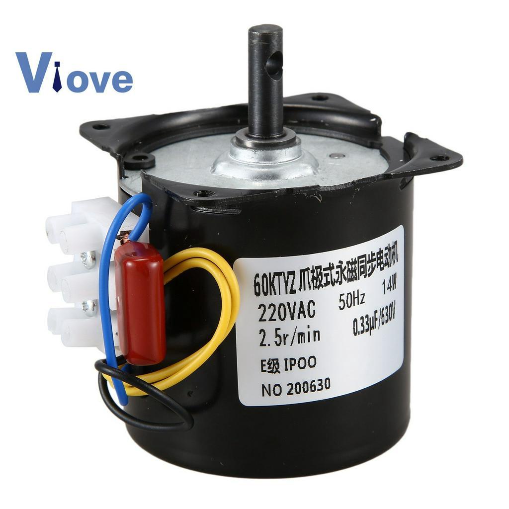 220V AC Synchronous Gear Motor 60KTYZ 60-KTYZ Gear Motor 220V 2.5 Rpm ...