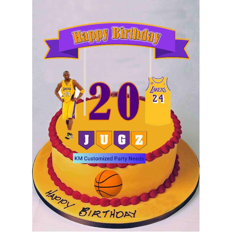 Basketball Lakers Theme Customized Cake Topper | Shopee Philippines