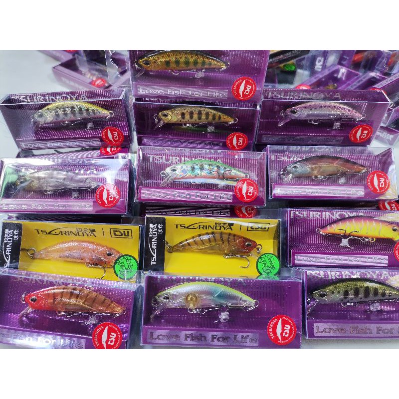 Original Tsurinoya DW63 sinking Mini Minnow Bait 50mm 5g Fishing Hard Lures Lifelike 3D Fish ...
