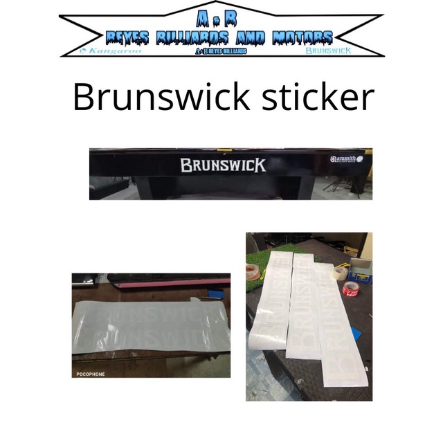 BRUNSWICK STICKER 1 SET 3pc's / STICKER GAMIT SA LAMESA NG BILYARAN ...