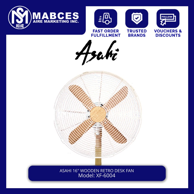 Asahi 16" Wooden Retro Desk Fan XF-6004 | Shopee Philippines
