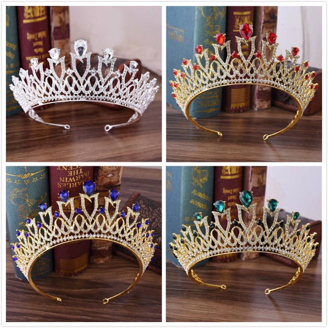 Royal Crystal Baroque Wedding Bridal Pageant Princess Crown | Shopee ...