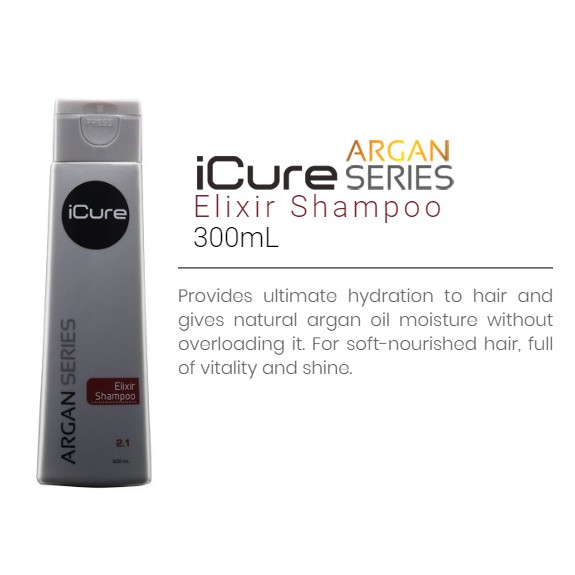 [With Freebie] iCure Elixir Argan Shampoo OR Conditioner 300ml | Shopee ...