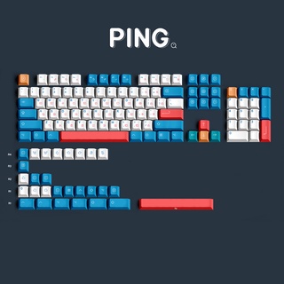 GMK PING Keycap, 134 Keys PBT Keycaps Cherry Profile DYE-SUB ...