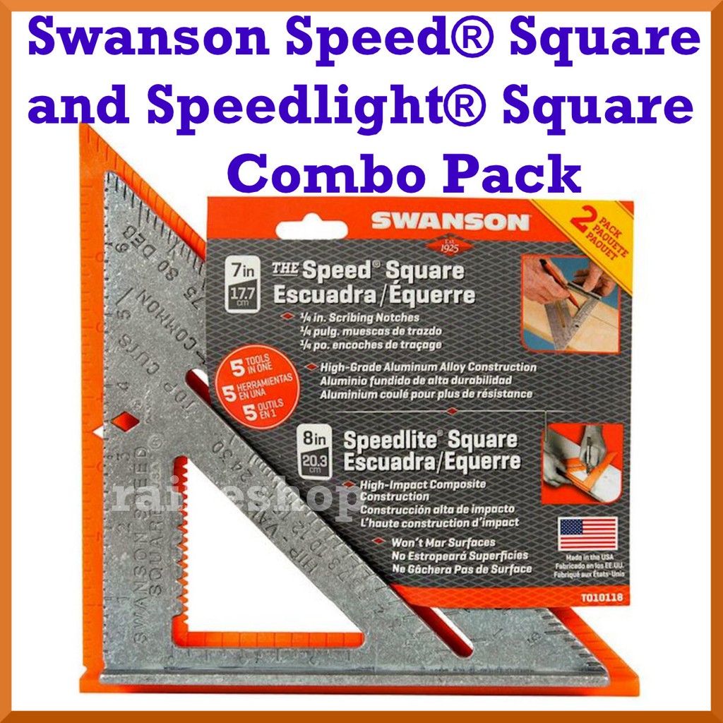 Swanson Speed Square and Speedlight Square Combo Pack - Original ...