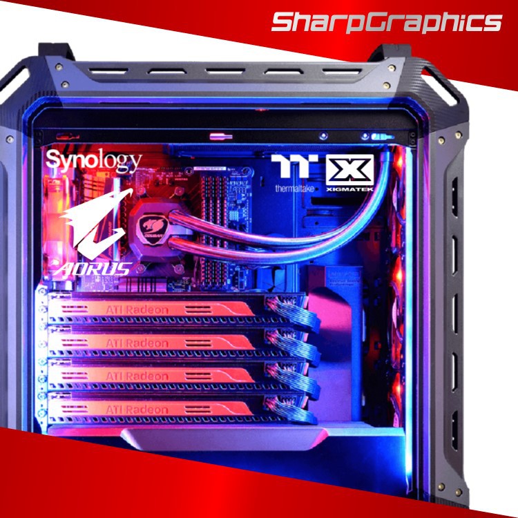 ThermalTake Xigmatek Synology Tower CPU Computer Casing Sticker Decal ...