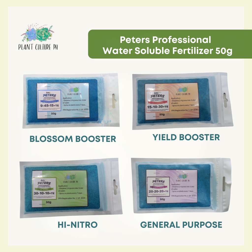 Peters Professional Water Soluble Fertilizer 50g | Shopee Philippines
