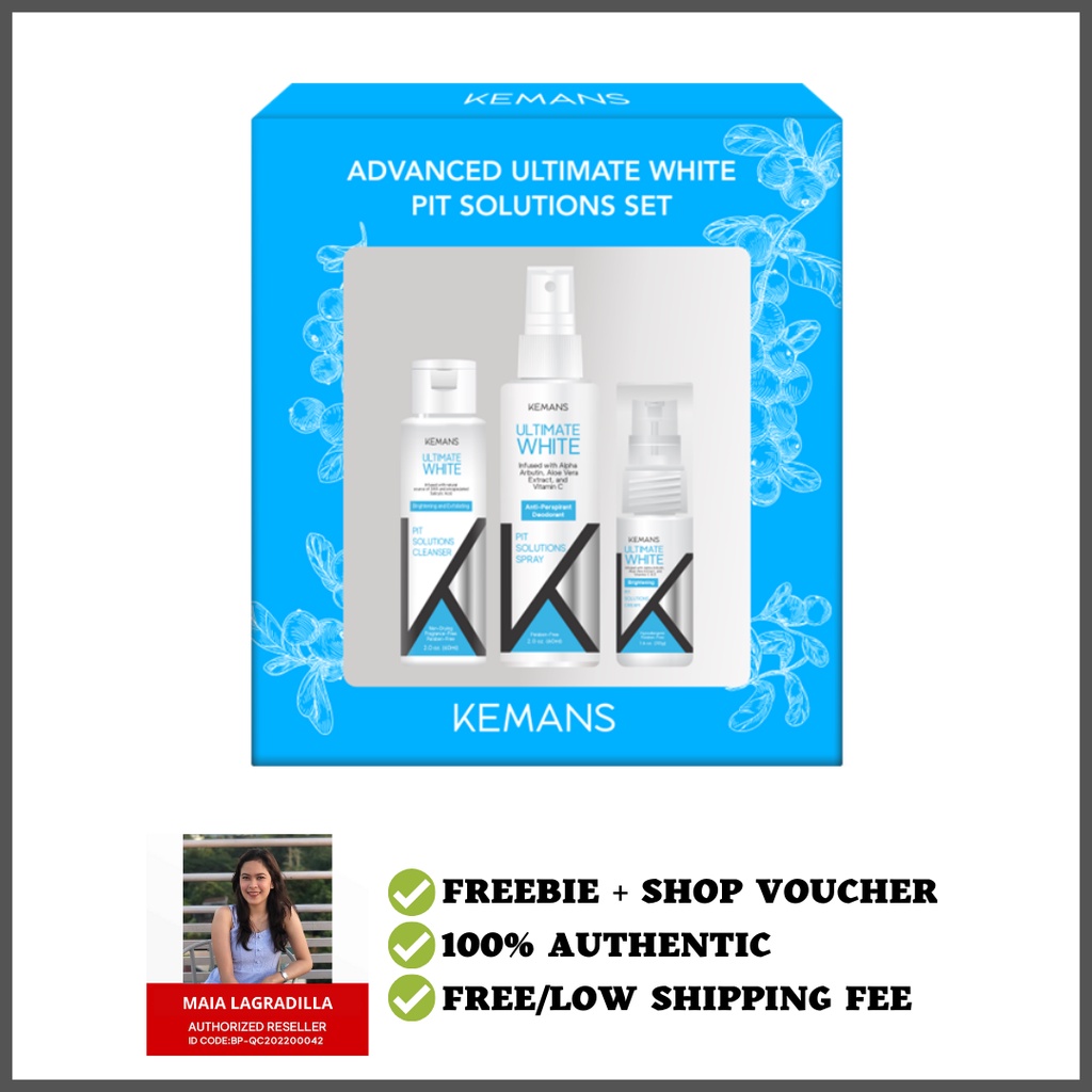 Kemans Advanced Ultimate White Pit Solution Set Brightening Anti Perspirant Deodorant Underarm 