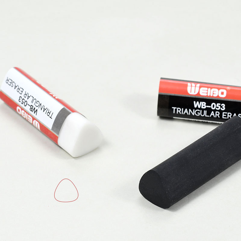 Creative student triangle eraser, cute, durable, black and white eraser ...