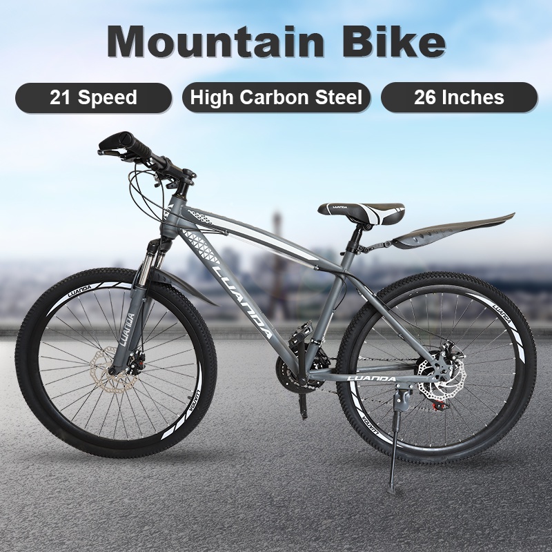 LUANDA Mountain Bike 26 inch High Carbon Steel Mountain Bike Adult Bike ...