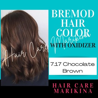 7.17 CHOCOLATE BROWN Bremod Hair Color - With Oxidizer Set | Shopee ...
