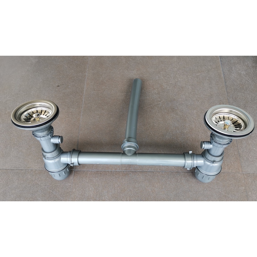 Kitchen Sink DOUBLE / SINGLE BOTTLE P-TRAP with Drain No Overflow ...