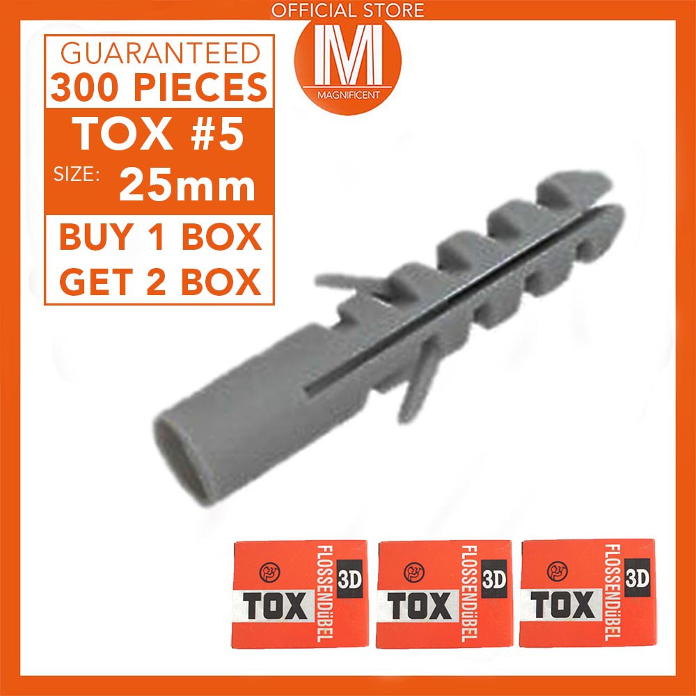China Wall Plug Tox #5 25mm (300 pieces) | Shopee Philippines