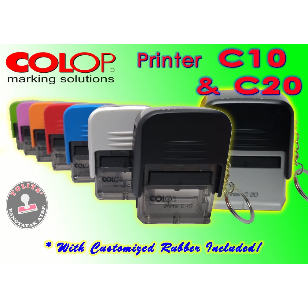 COLOP Printer C10 and C20 Self-inking Stamp with Customized Rubber ...