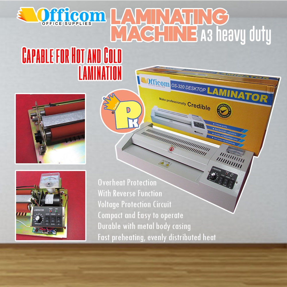 officom Laminator A3 Laminating Machine Hot / Cold Thermal Film ...